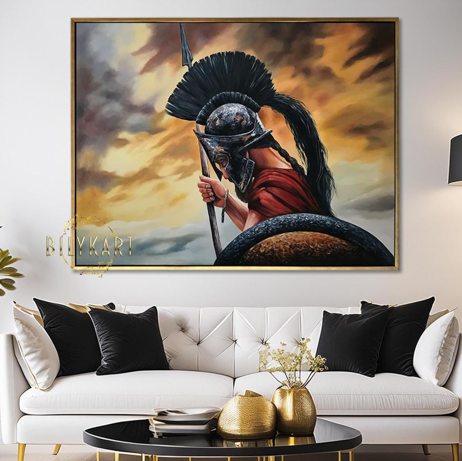 Roman Soldier Painting on Canvas Legionary Roman Soldier Art Ancient ...