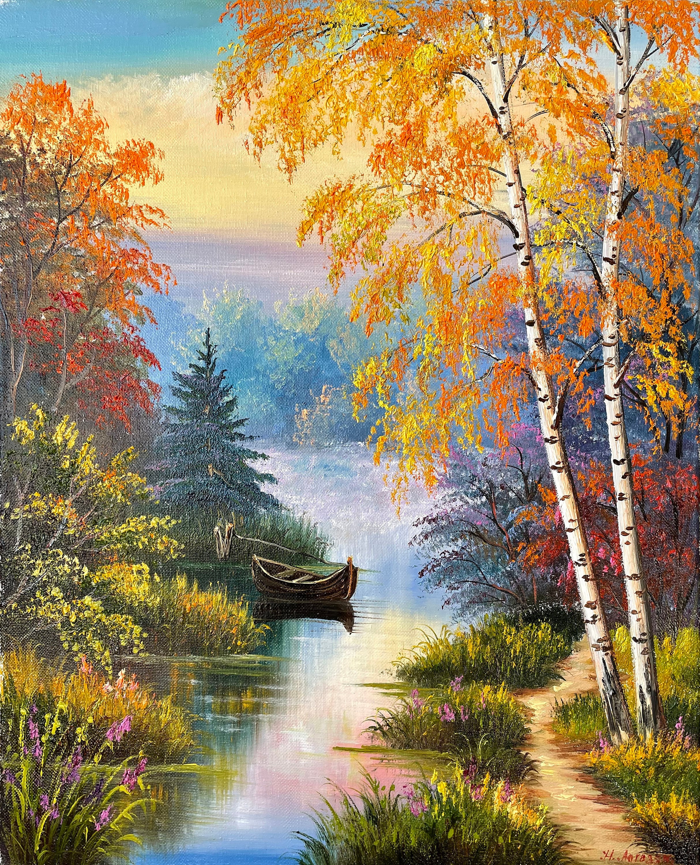 Simple Oil Painting Trees