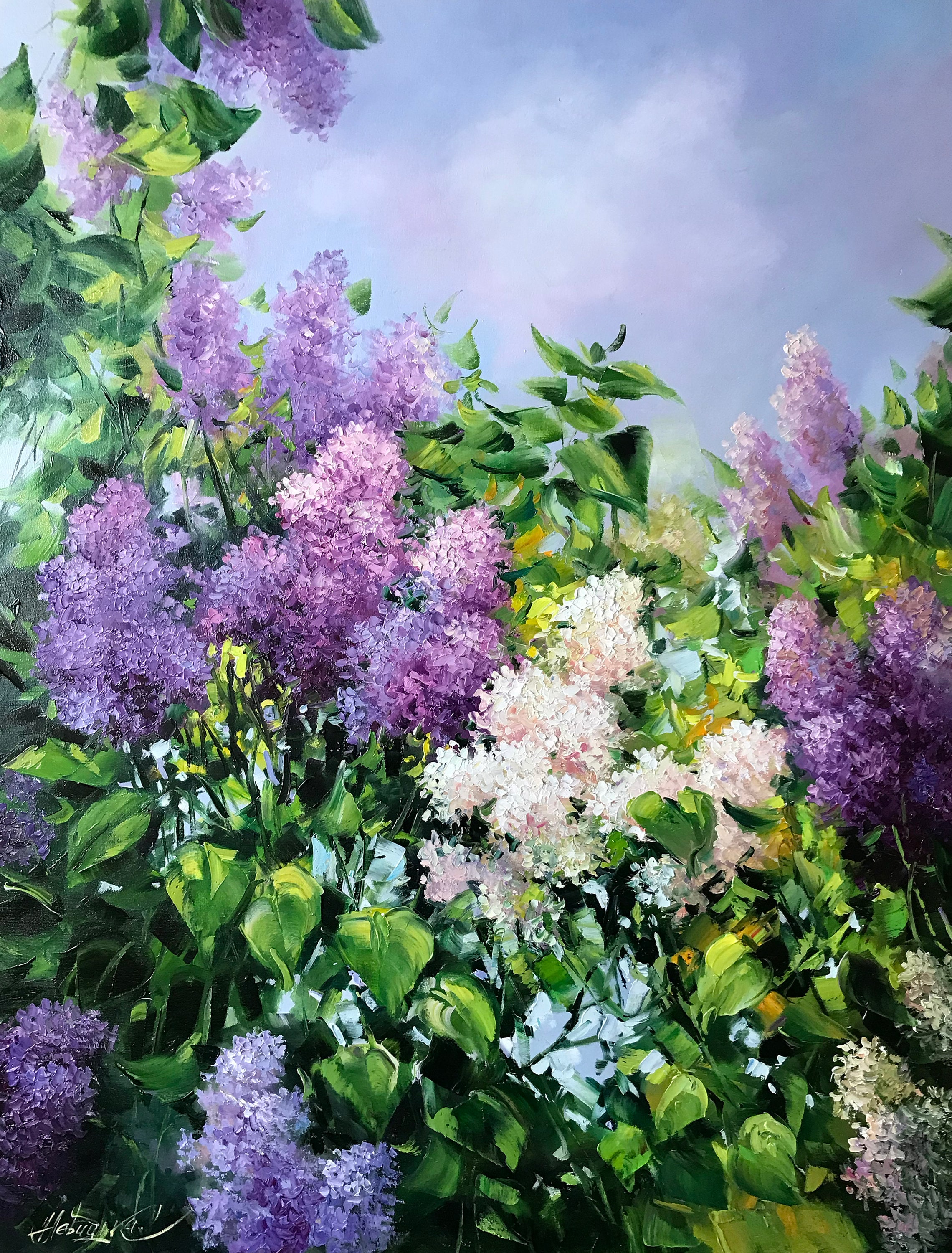 Purple Lilacs Painting