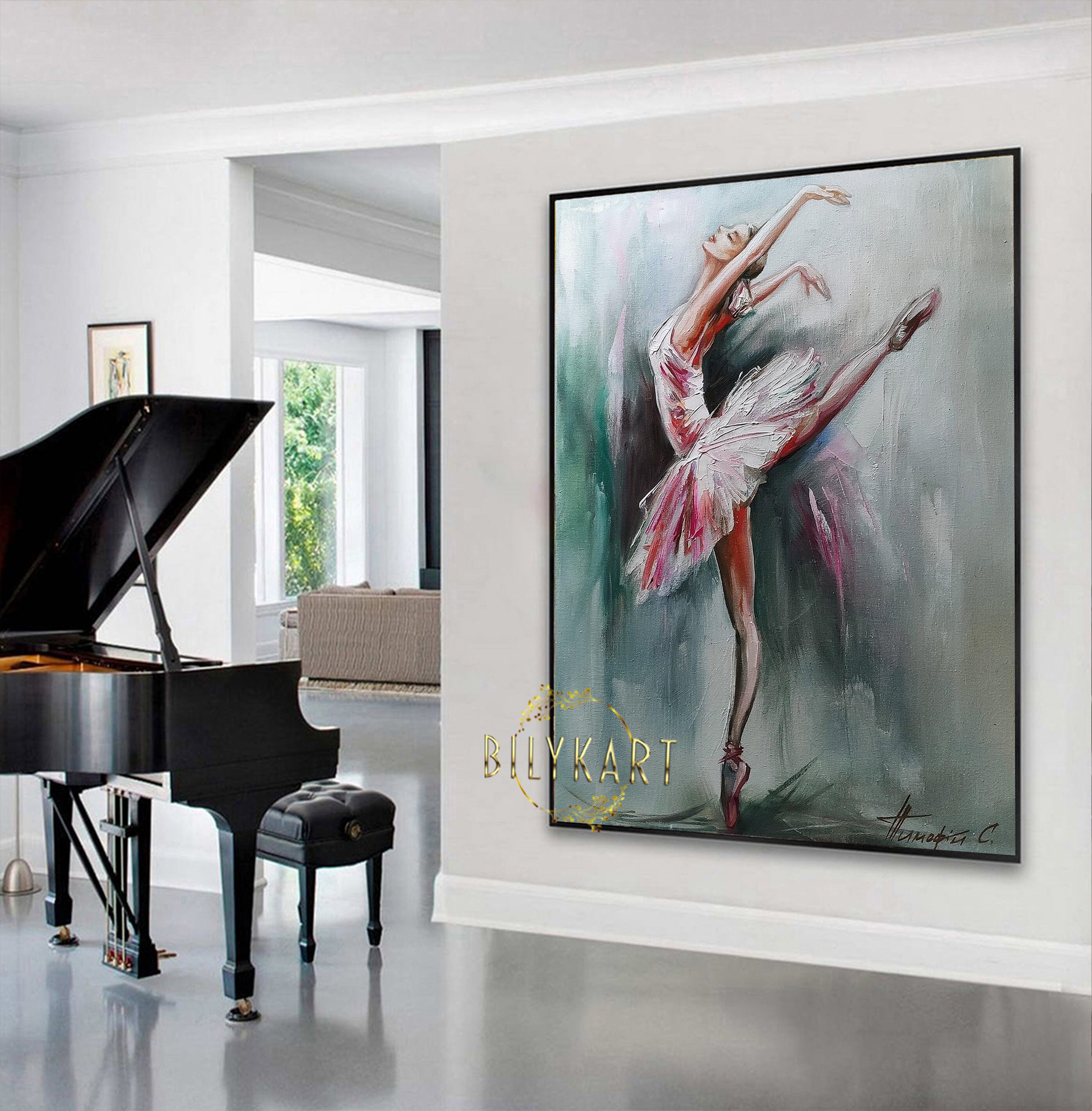 Abstract Ballerina Painting Original Ballerina Wall Art Dancing Girl ...