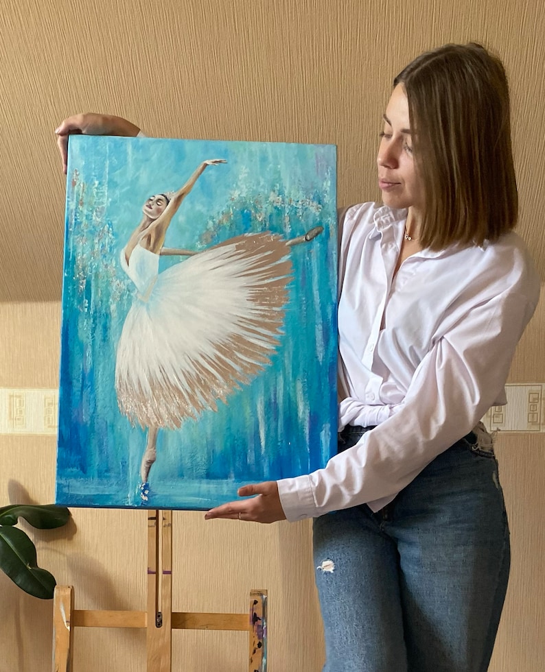 Dancing Ballerina Painting Original Ballet Dancer Painting - Etsy