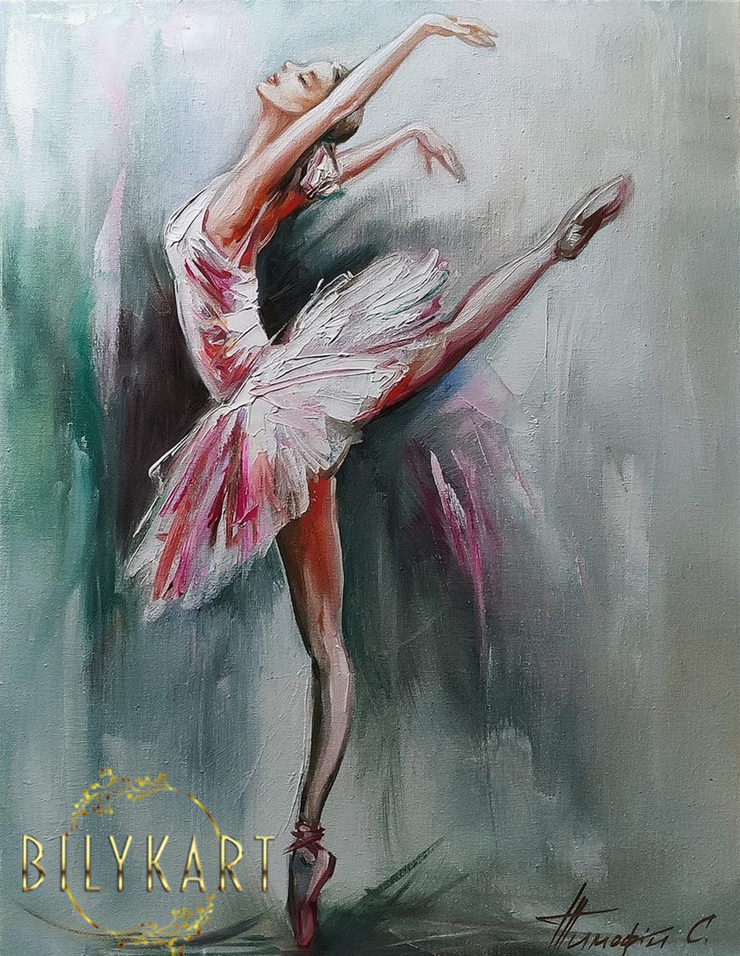 Abstract Ballerina Painting Original Ballerina Wall Art Dancing Girl ...