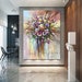 Large Abstract Flower Oil Painting Original Textured Flower Canvas Wall ...