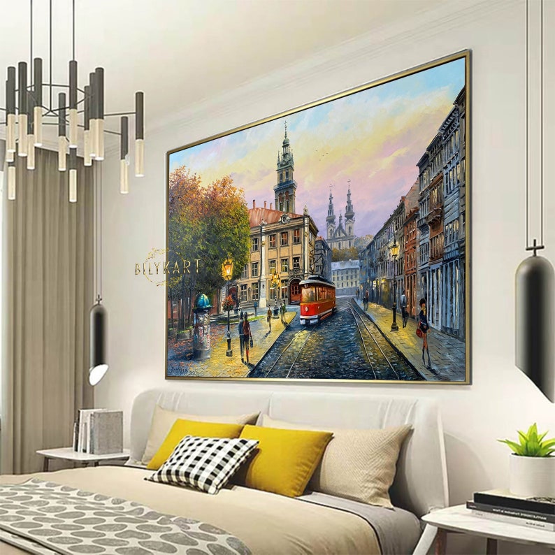 Colorful Cityscape Painting Original City Oil Painting - Etsy