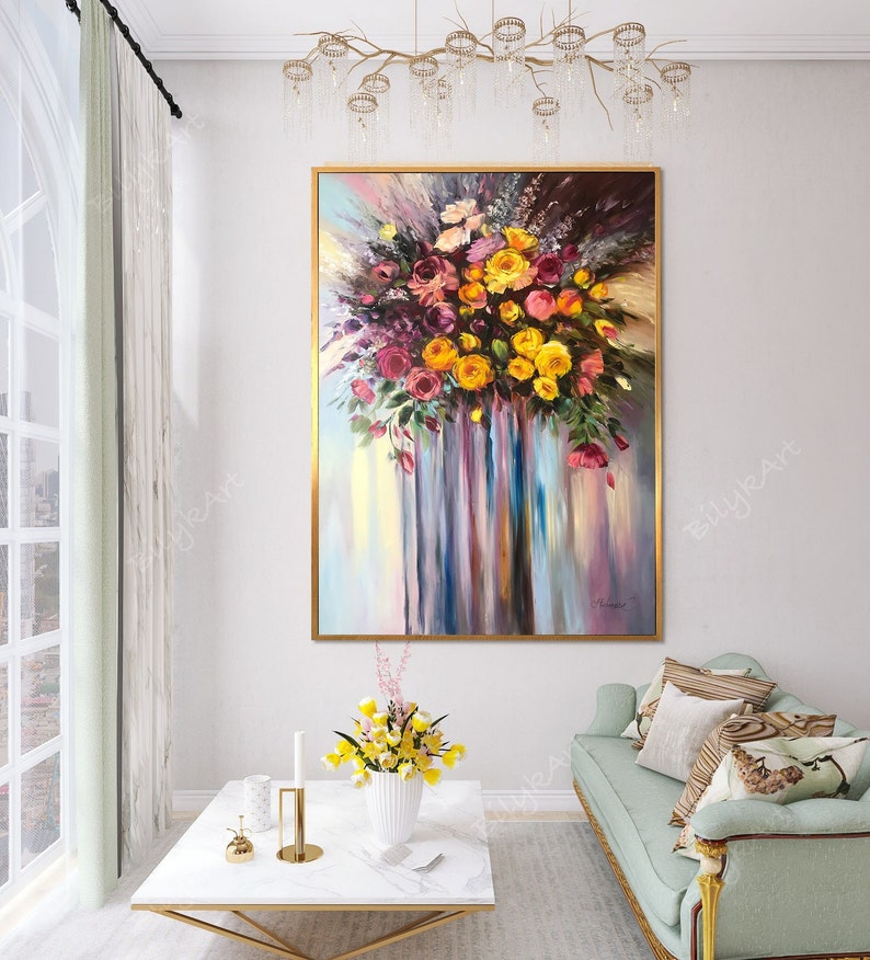 Large Luxury Painting Floral Wall Decor Luxury Art Abstract - Etsy