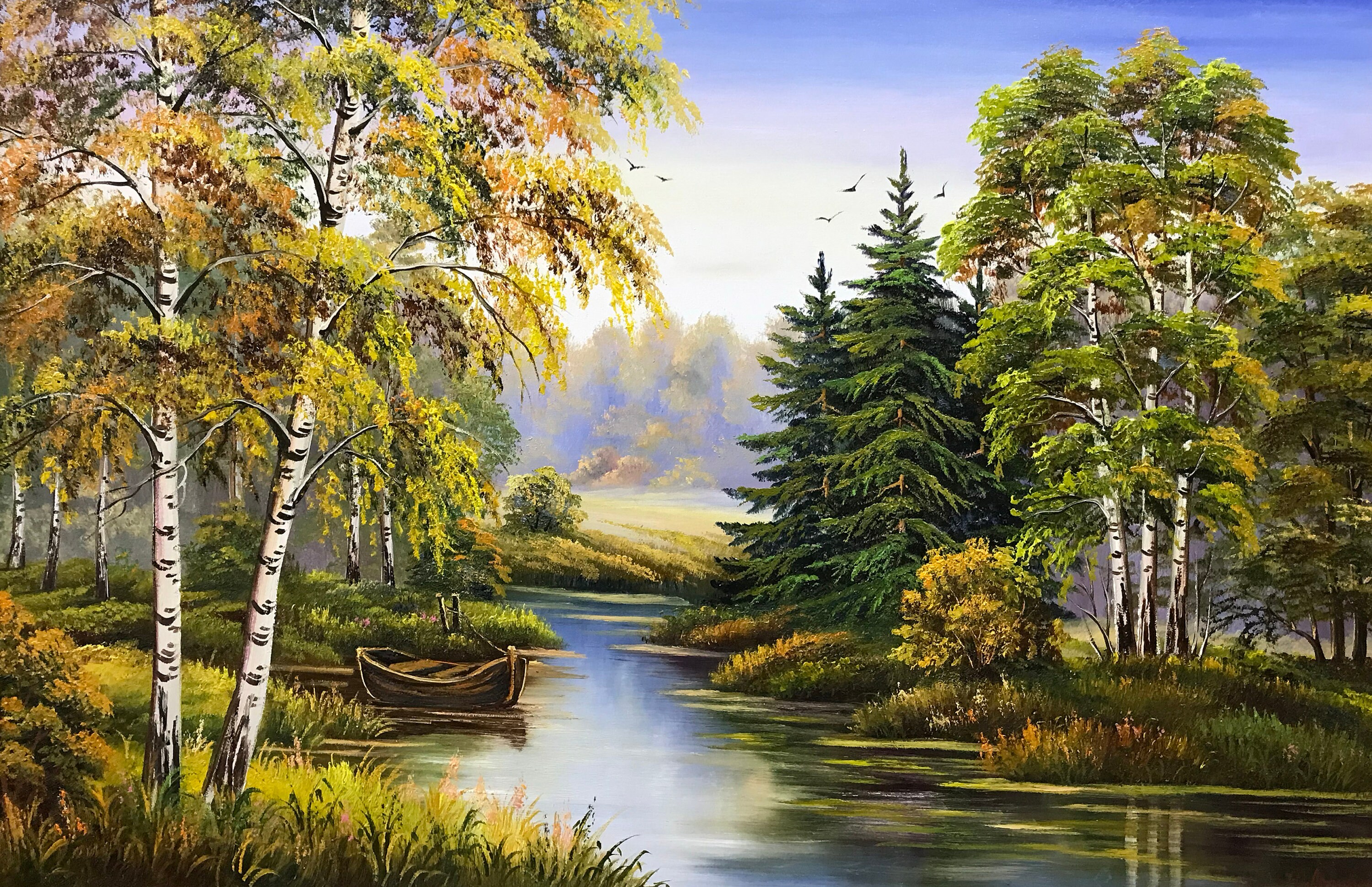 Ukrainian Landscape Painting Framed Ukraine Oil Painter | Etsy