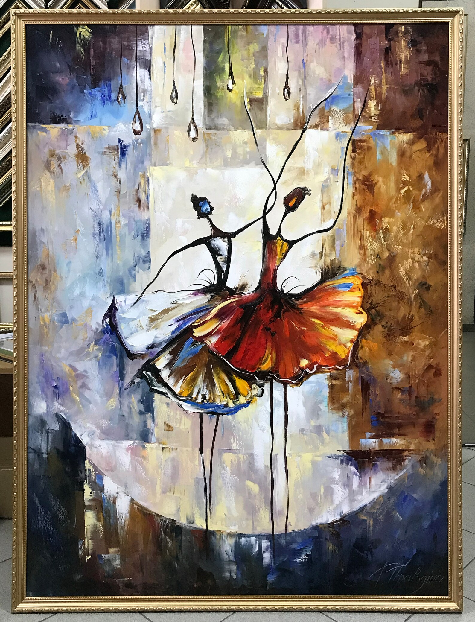 Abstract Ballerina Paintings on Canvas Dancer Art Abstract - Etsy