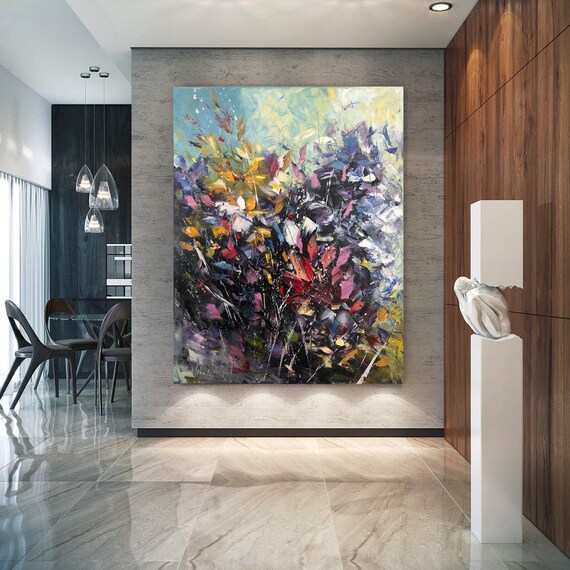 Large Luxury Oil Painting Floral Wall Decor Luxury Art - Etsy