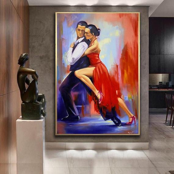 Romantic Dancing Couple Painting
