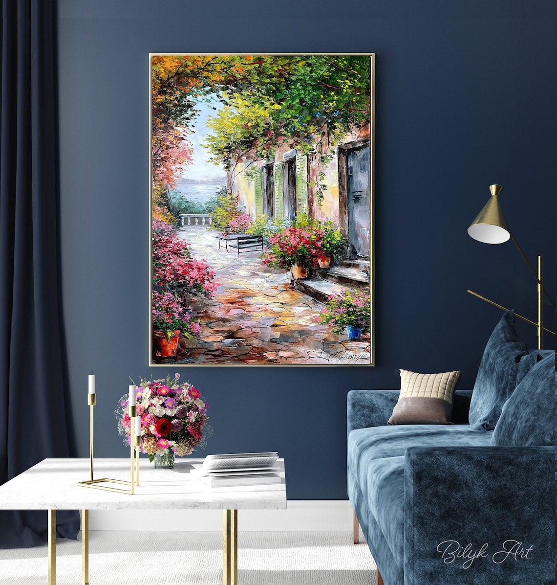 Italian Painting Original Tuscany Wall Art Colorful Artwork - Etsy