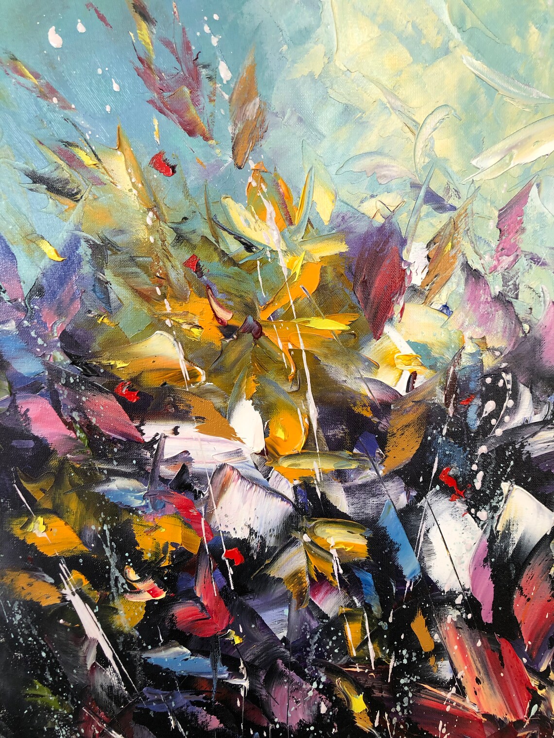 Large Luxury Oil Painting Floral Wall Decor Luxury Art - Etsy