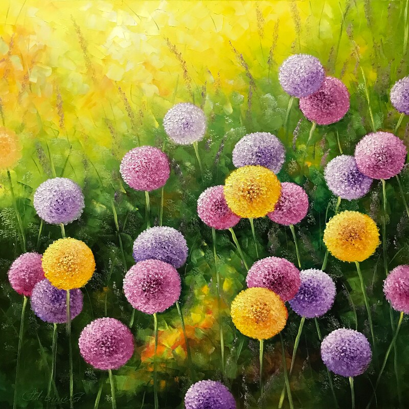 Dandelion Painting - Etsy