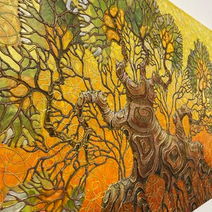 Abstract Tree Painting on Canvas Oak Tree Painting Original Large ...