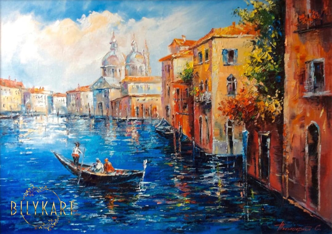 The Grand Canal Venice Painting on Canvas Large Italian Wall Painting ...