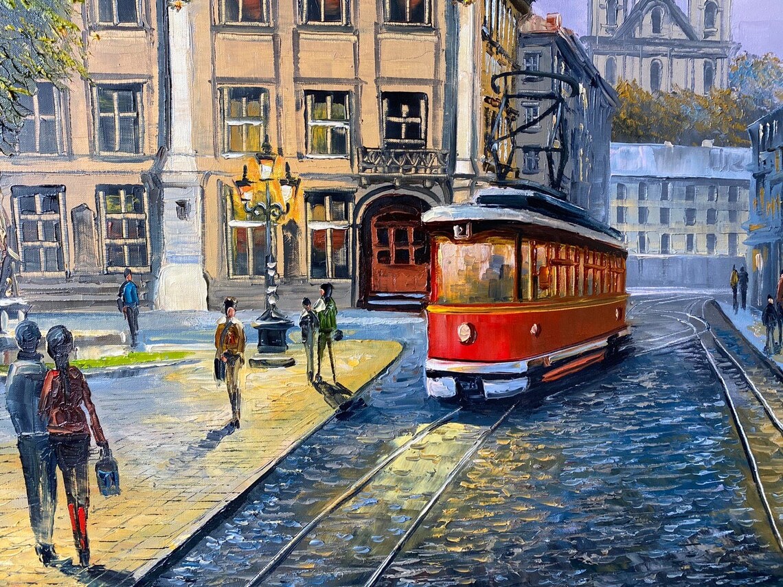 Colorful Cityscape Painting Original City Oil Painting - Etsy