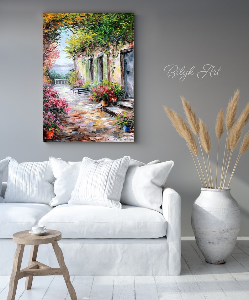 Italian Painting Original Tuscany Wall Art Colorful Artwork - Etsy