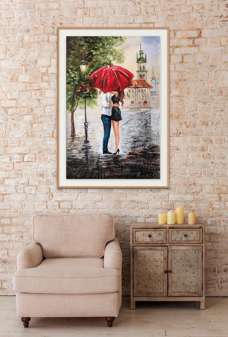 Romantic Couple Painting Canvas Love Date Night Art for Home - Etsy
