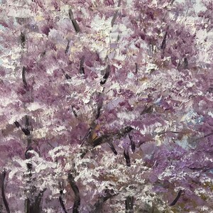 Monet Water Lily Oil Painting Original Cherry Blossom Art - Etsy