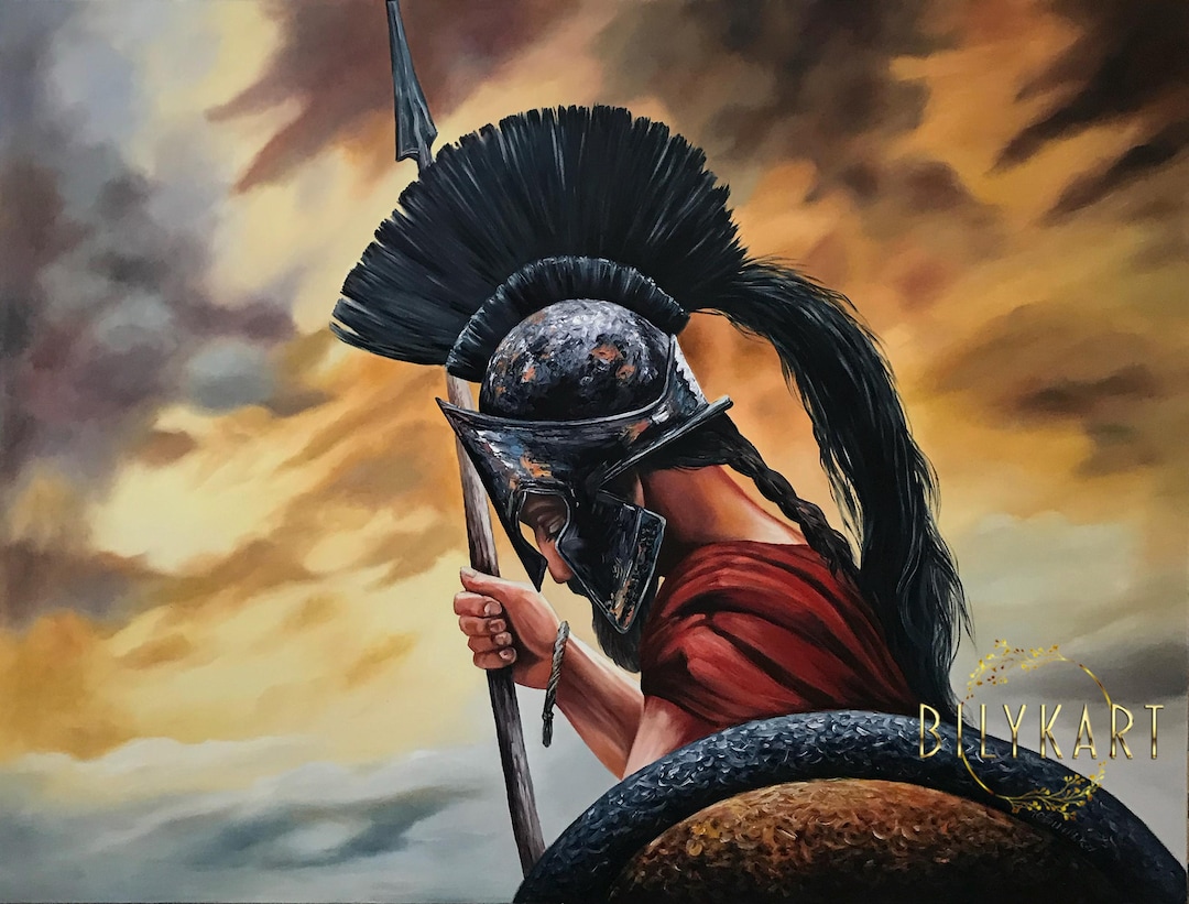 Roman Soldier Painting on Canvas Legionary Roman Soldier Art Ancient ...