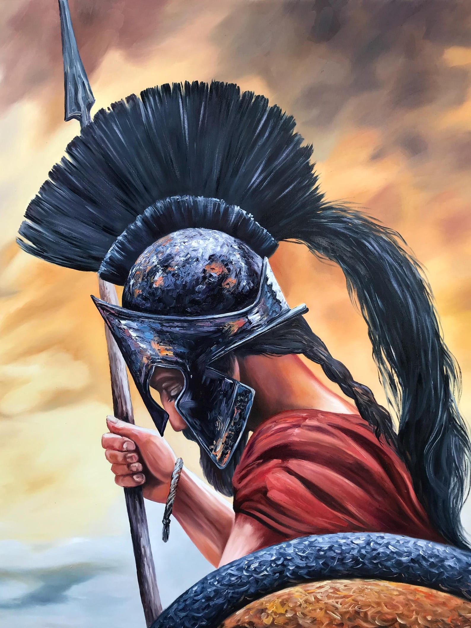 Roman Soldier Painting on Canvas Legionary Roman Soldier Art Ancient ...