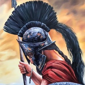 Roman Soldier Painting on Canvas Legionary Roman Soldier Art Ancient ...