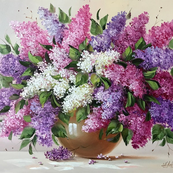 Lilac Abstract Art - Etsy