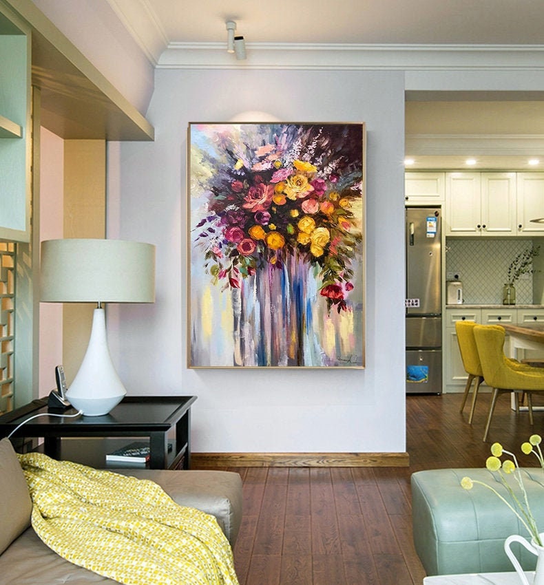 Large Luxury Painting Floral Wall Decor Luxury Art Abstract | Etsy