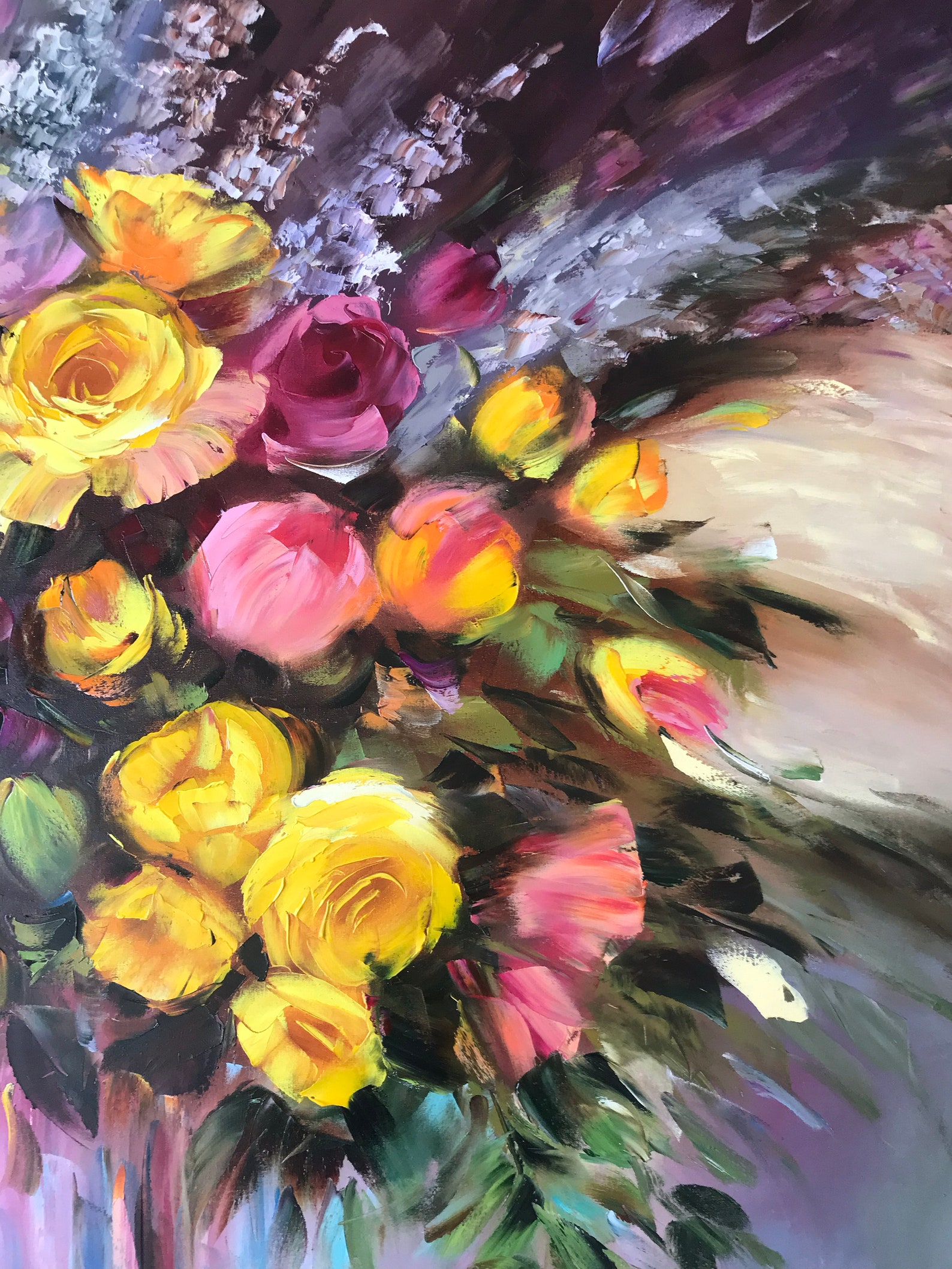 Large Luxury Painting Floral Wall Decor Luxury Art Abstract - Etsy