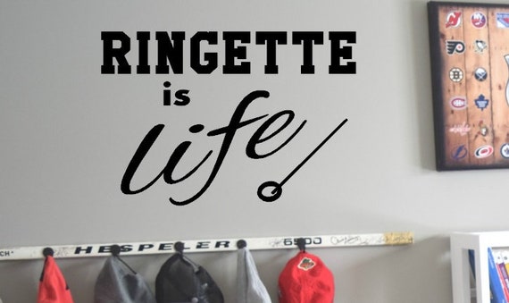 Wall Decal Ringette is Life. Custom Sticker. Inspirational | Etsy Canada