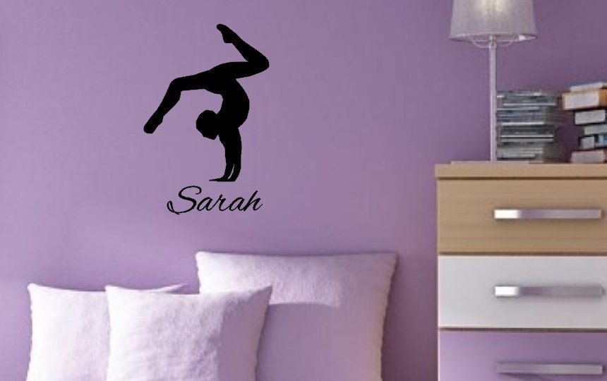 Gymnast dancer ACRO. Personalized wall decal. Custom made with | Etsy