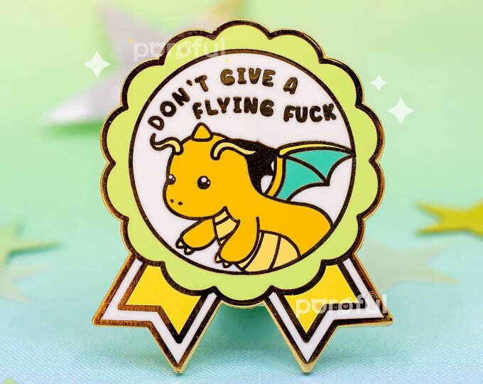 Dragonite Pokemon Enamel Pin / Funny Rude Pokemon Pins / Sassy - Etsy