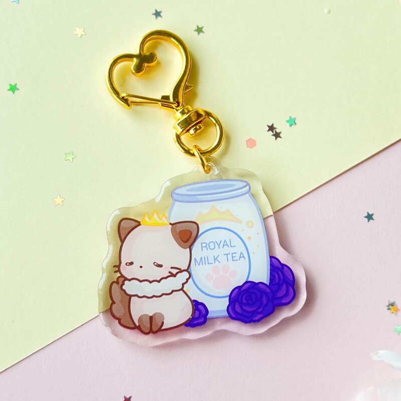 Milk Tea Keychain - Etsy