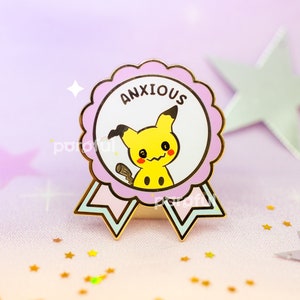 Cute Mimikyu Pin / Mimikyu Pokemon Pin / Ghost Pokemon Pin / Anxiety ...