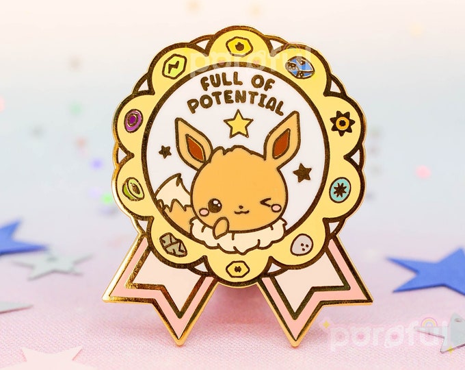 Kawaii Cute Eevee Pokemon Pin / Eeveelution Enamel Pins / Affirmation ...