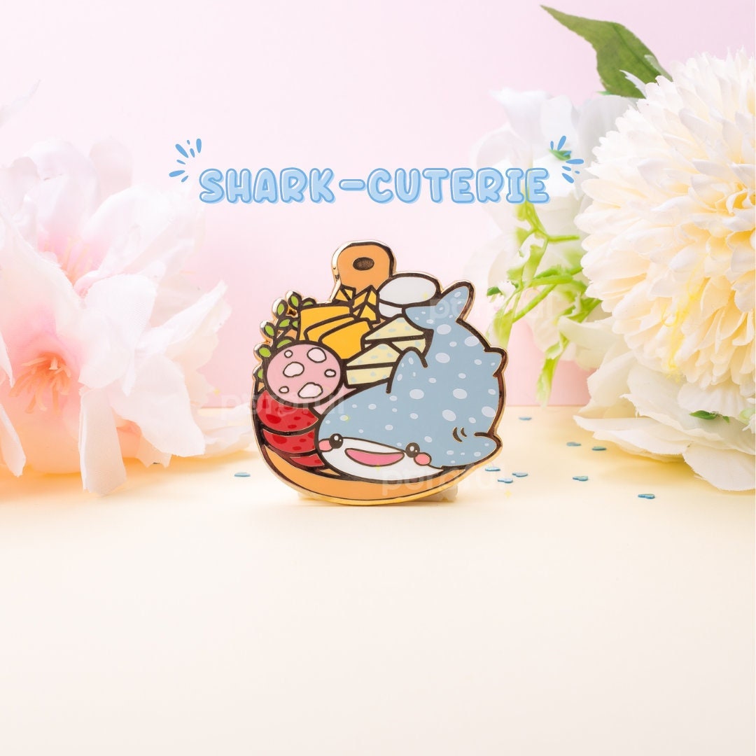 Cute Whale Shark Enamel Pin / Shark Pun Enamel Pin / Charcuterie Board ...