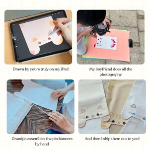 Kawaii Cute Strawberry Cow Enamel Pin Banner / Cute Cow Wall Decor ...