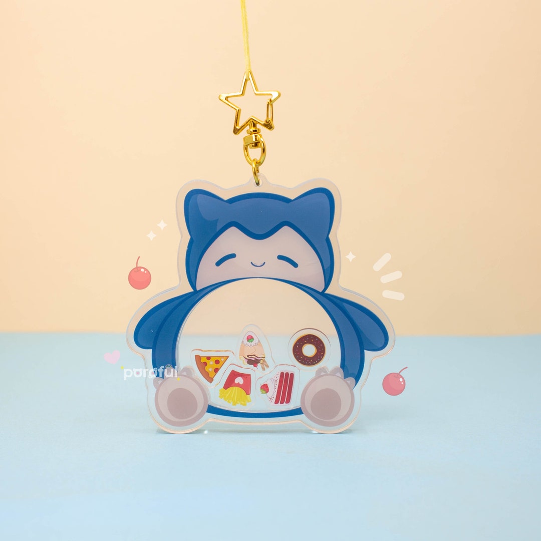Cute Snorlax Keychain / Kawaii Snorlax Pokemon Keychain / Cute Snorlax ...