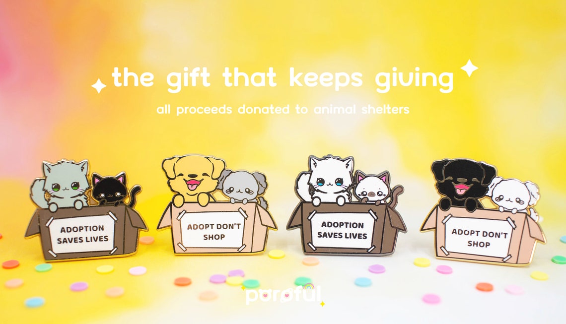 Adopt Don't Shop Pin / Cat Rescue Pin / Animal Rescue - Etsy