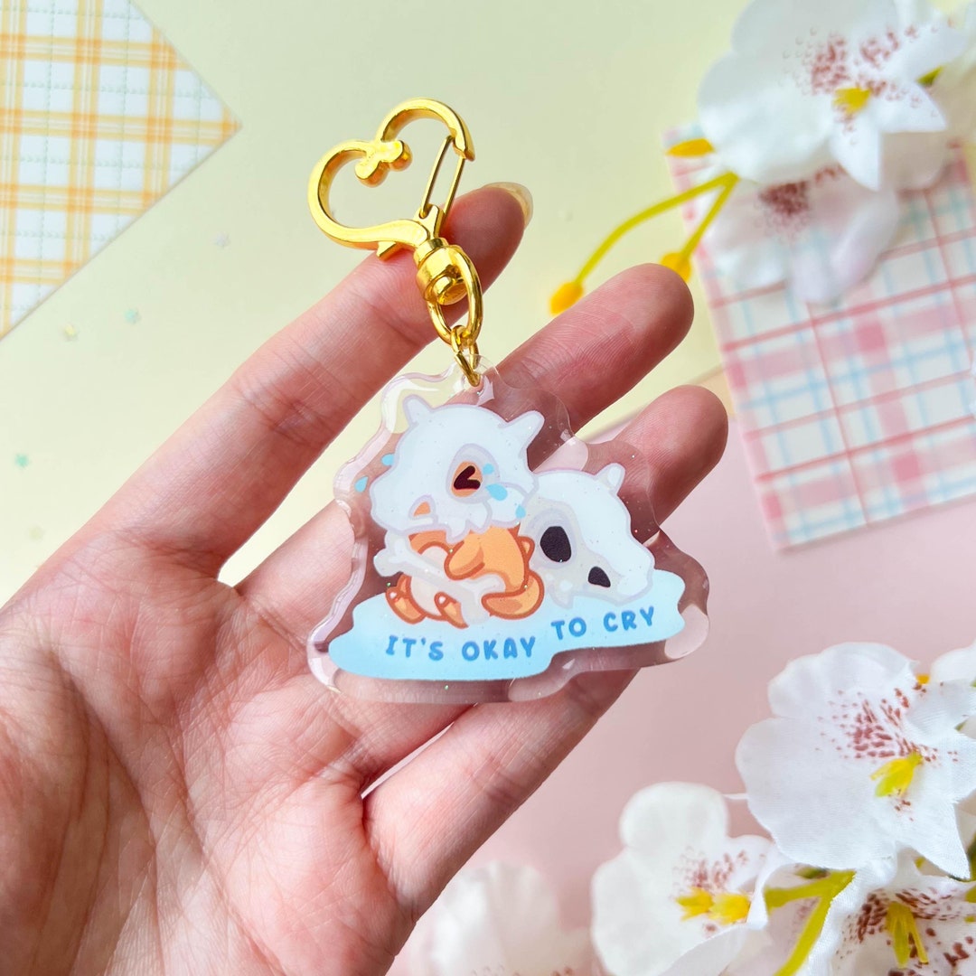 Cubone Acylic Charm / Cute Cubone Pokemon Acrylic Keychain / Mental ...