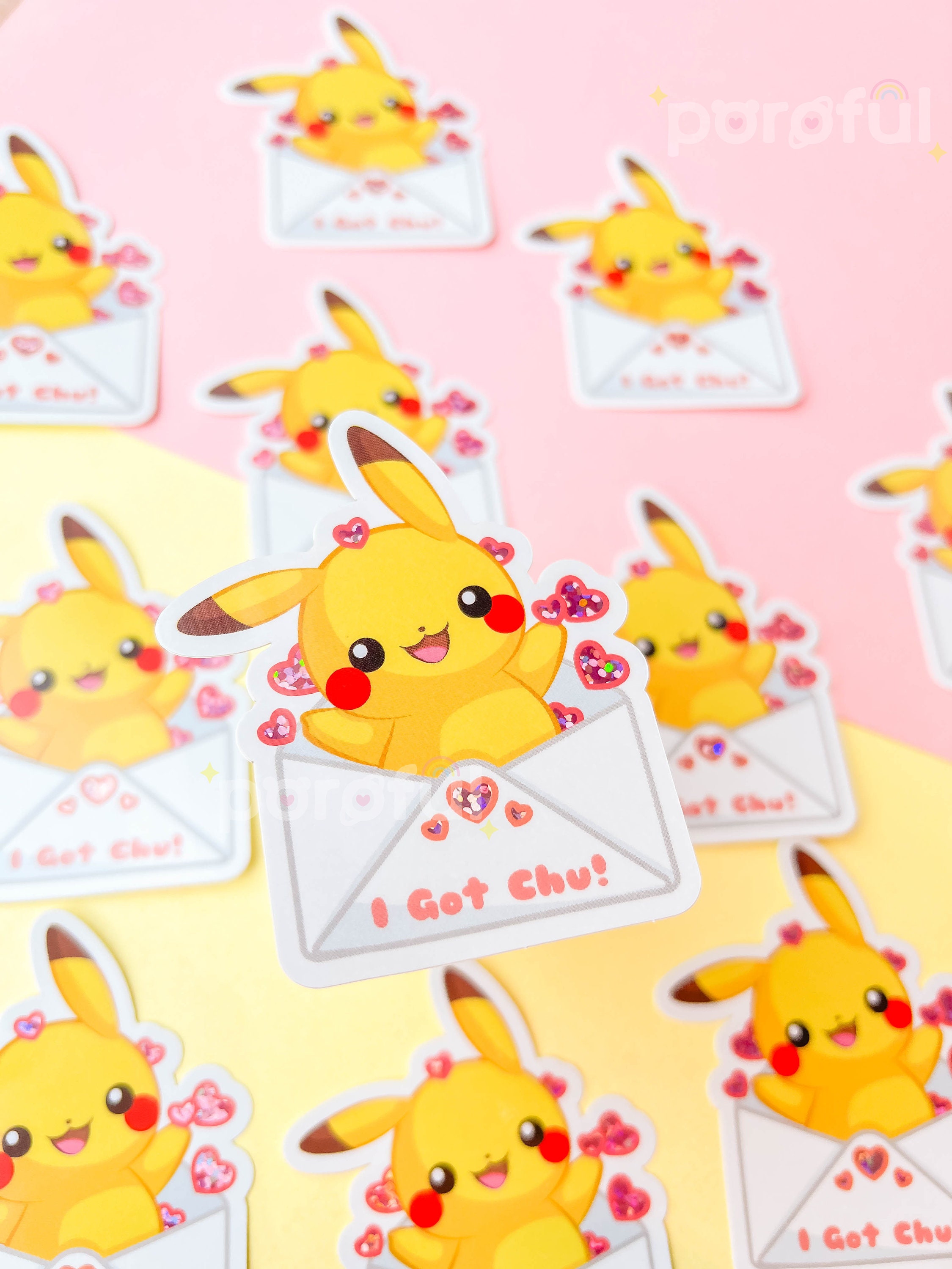 Kawaii Cute Pikachu Pokemon Vinyl Stickers / Surprised Pikachu - Etsy