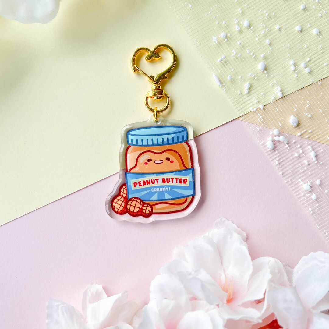Cute Peanut Butter Keychain / Ditto Pokemon Acrylic Charm / Pokemon ...