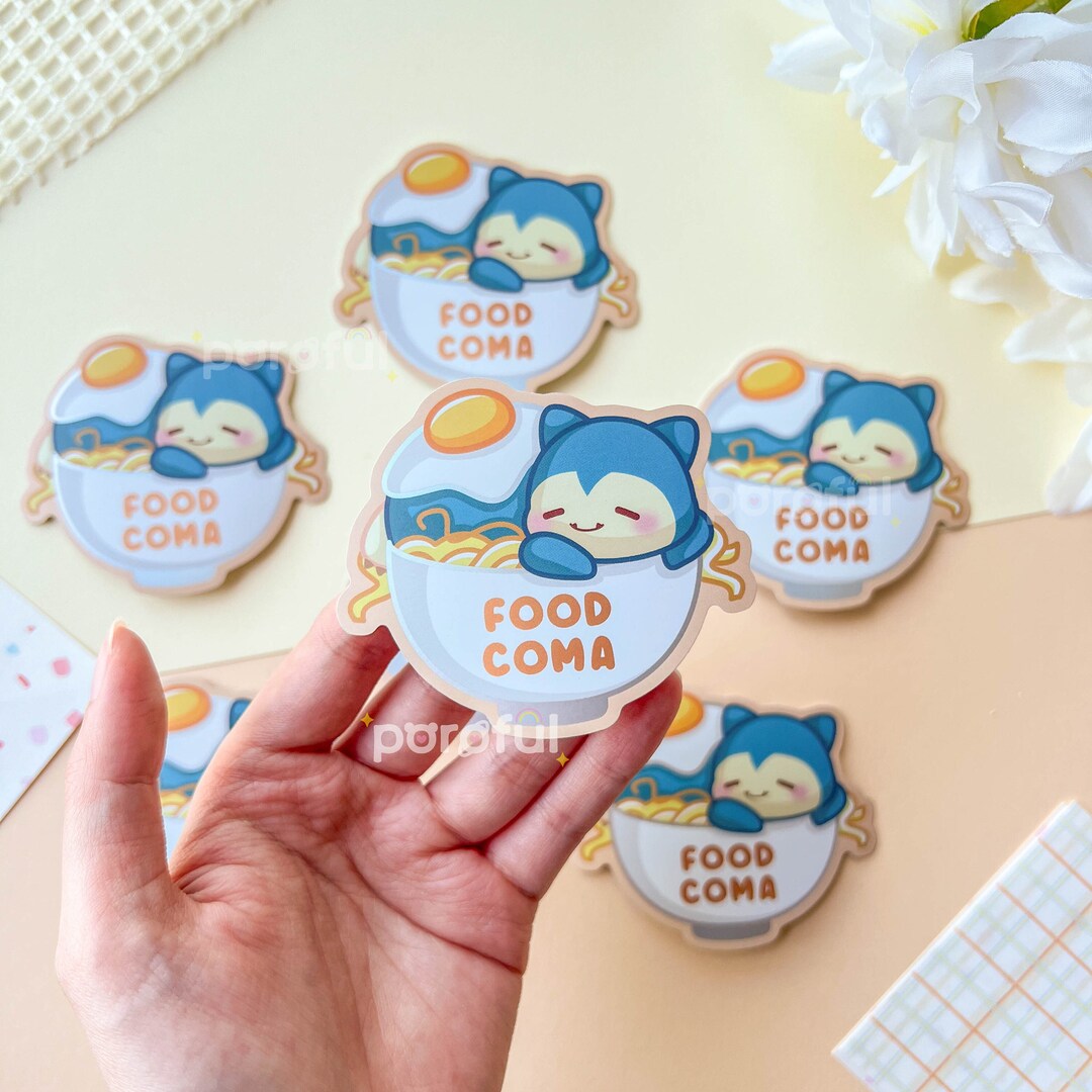 Cute Snorlax Sticker / Food Coma Sticker / Kawaii Snorlax Pokemon ...