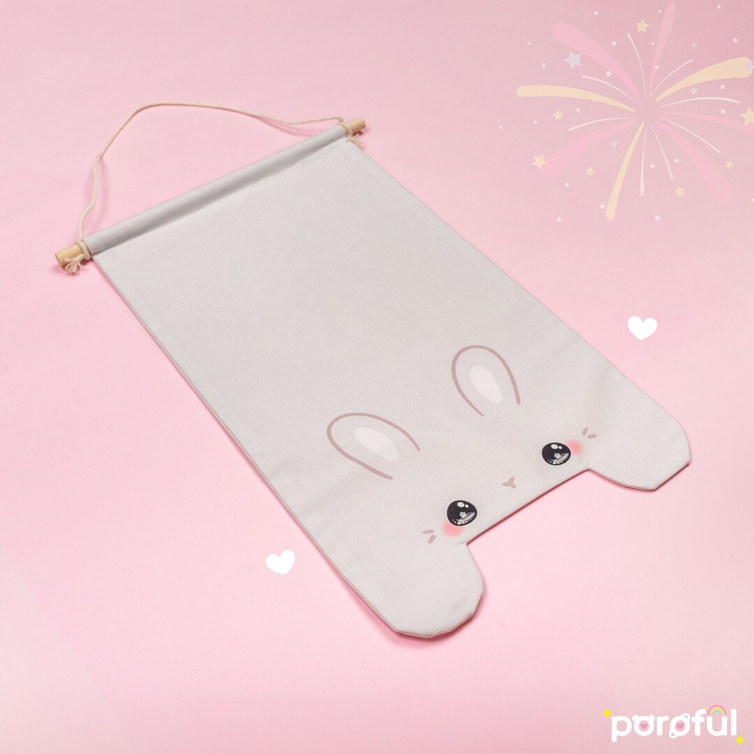 Grey Bunny Enamel Pin Display / Lop Bunny Pin Pennant / Kawaii Pin Hoop ...