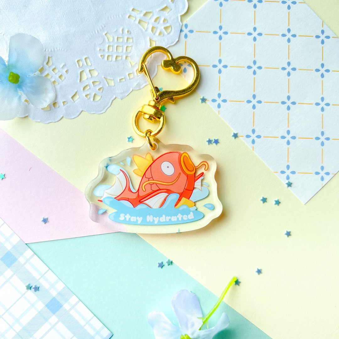 Cute Magikarp Acrylic Charm / Drink Water Keychain / Stay - Etsy