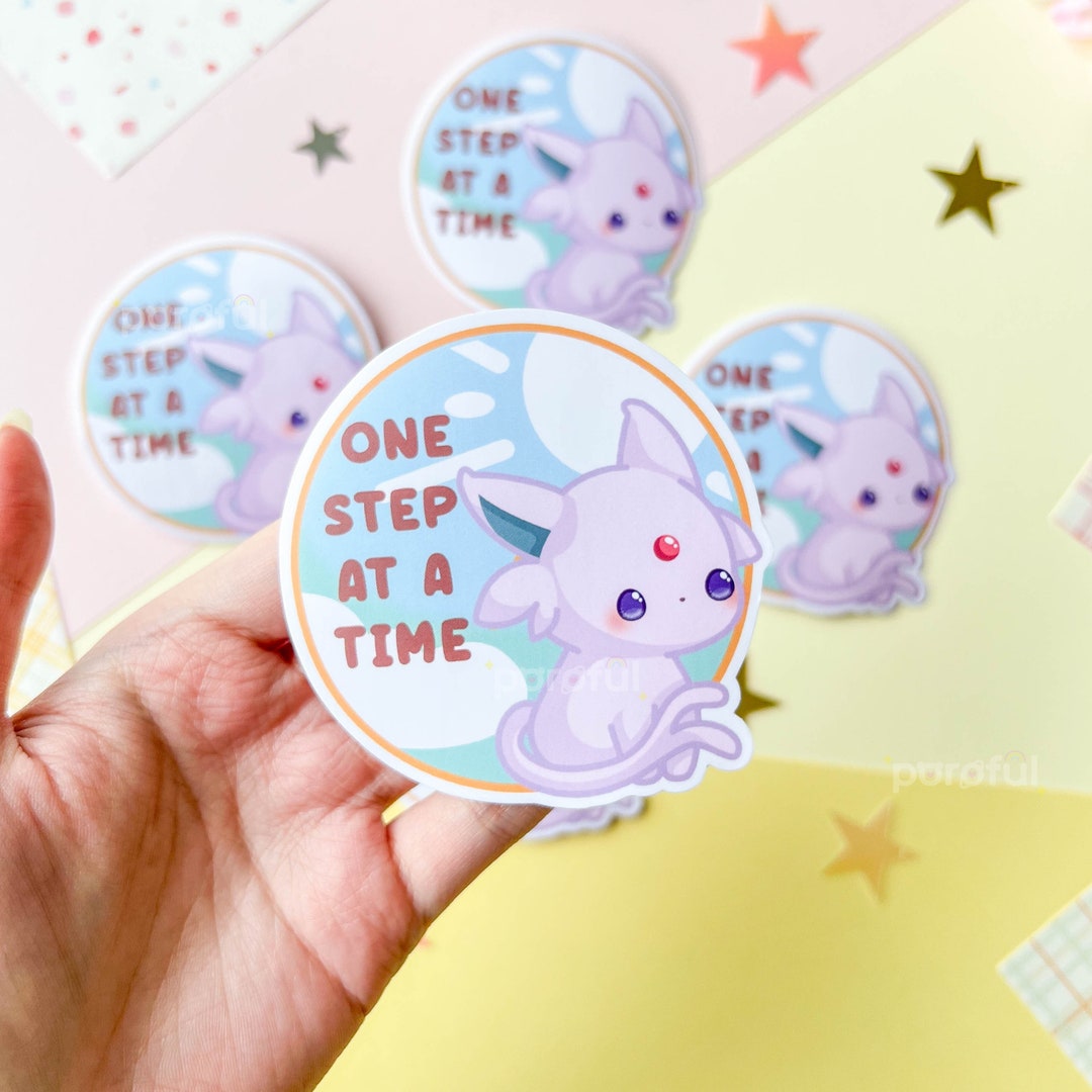 Espeon Affirmation Sticker / One Step at A Time Sticker / Pokemon ...