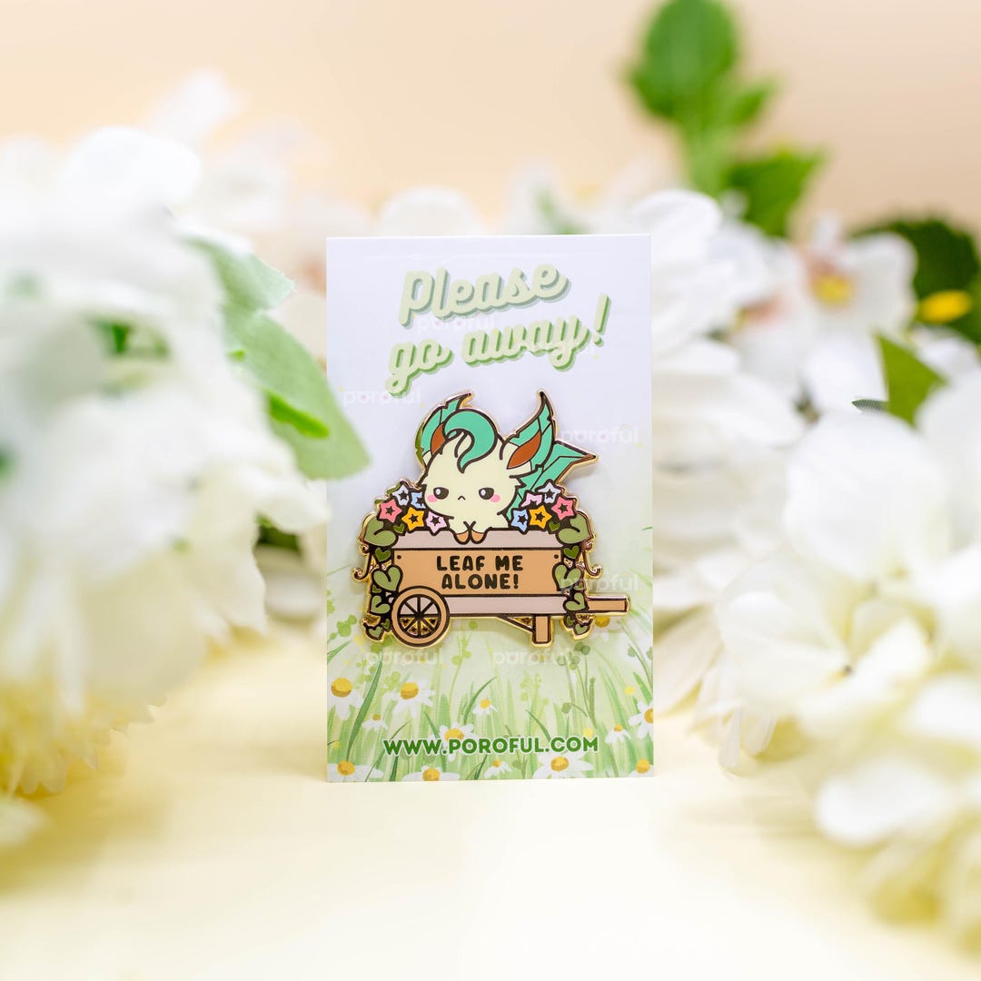 Leave Me Alone Enamel Pin / Leafeon Pokemon Enamel Pin / Eeveelution ...
