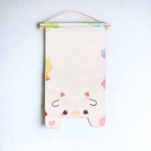 Kawaii Cute Rainbow Cow Enamel Pin Banner / Cute Cow Wall Decor ...