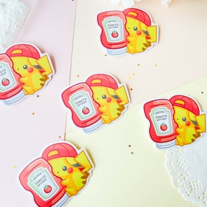 Kawaii Cute Pikachu Vinyl Sticker / Baby Chibi Pokemon Stickers ...