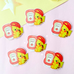 Kawaii Cute Pikachu Vinyl Sticker / Baby Chibi Pokemon Stickers ...
