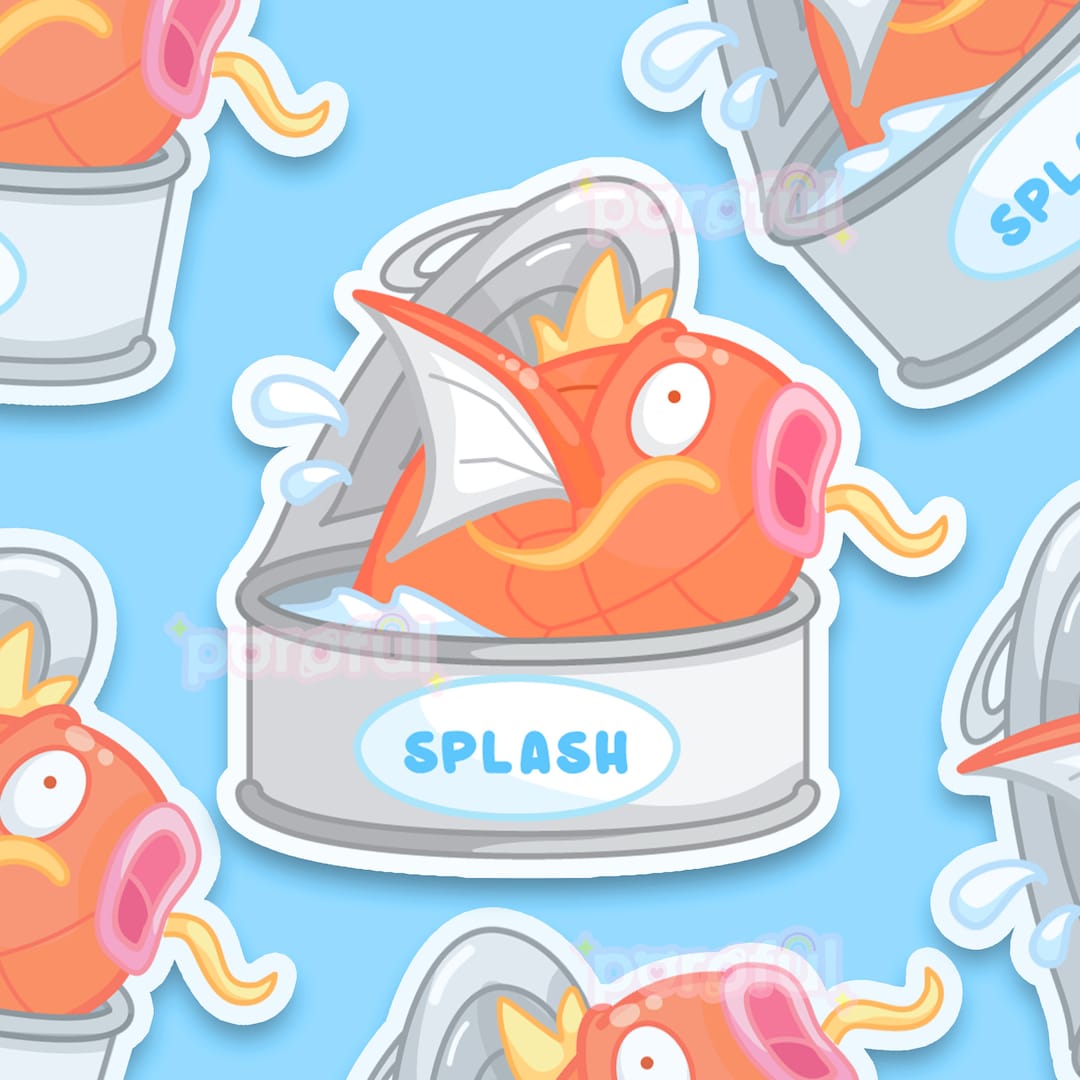 Cute Magikarp Pokemon Sticker / Gyrados Vinyl Sticker / Funny - Etsy